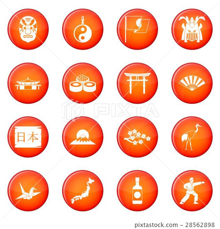 Japan icons vector set-插圖素材 [28562898] - PIXTA圖庫