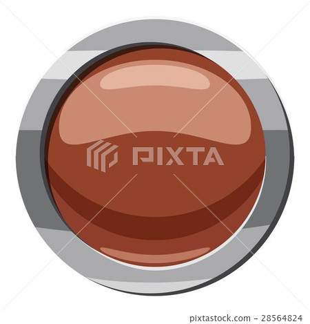 Brown button icon, cartoon style - Stock Illustration [28564824] - PIXTA
