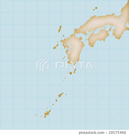 West Japan Map Japan Map Okinawa - Stock Illustration [28575468] - PIXTA