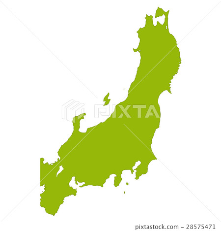 East Japan Map Map - Stock Illustration [28575471] - PIXTA