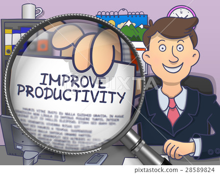 Improve Productivity through Lens. Doodle Design. - Stock Illustration ...