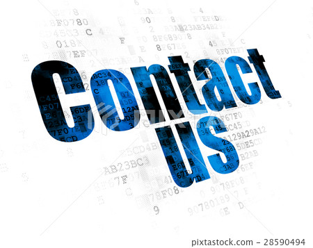 Advertising concept: Contact Us on Digital - Stock Illustration ...
