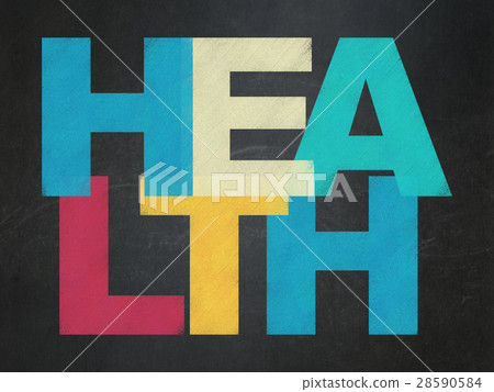 Health concept: Health on School board background - Stock Illustration ...