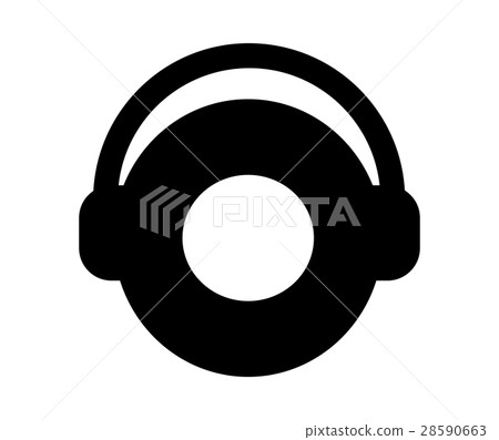 Black Headset Icon - Stock Illustration [28590663] - PIXTA