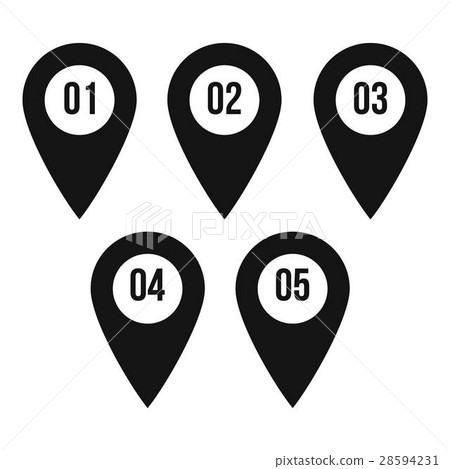 Pointer marks icon, simple style - Stock Illustration [28594231] - PIXTA