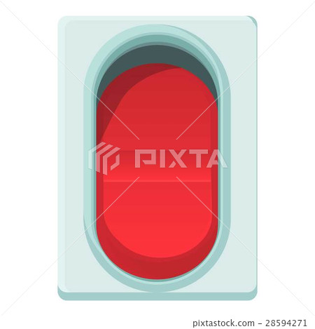 Red switch icon, cartoon style - Stock Illustration [28594271] - PIXTA