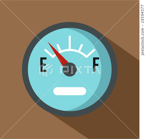 Automobile fuel sensor icon, flat style - Stock Illustration [28594377 ...