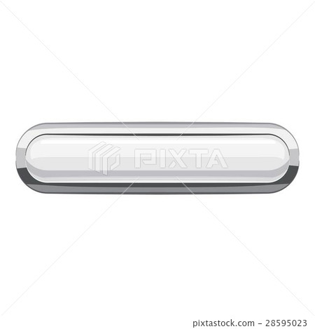 White rectangular button icon, cartoon style - Stock Illustration [28595023] - PIXTA