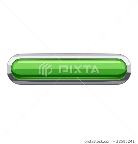 Light green rectangular button icon, cartoon style - Stock Illustration ...