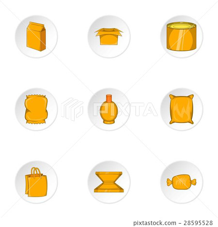 Package icons set, cartoon style - Stock Illustration [28595528] - PIXTA