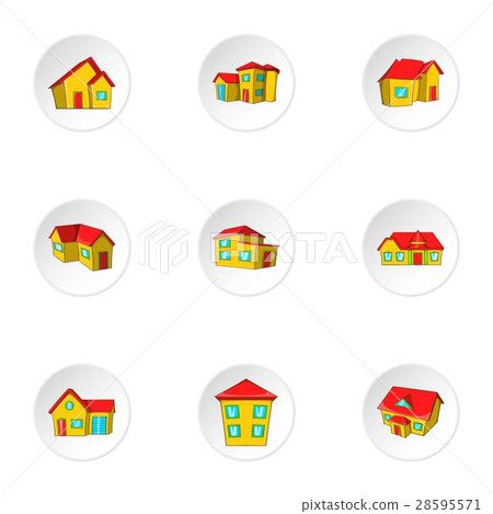 Housing icons set, cartoon style - Stock Illustration [28595571] - PIXTA