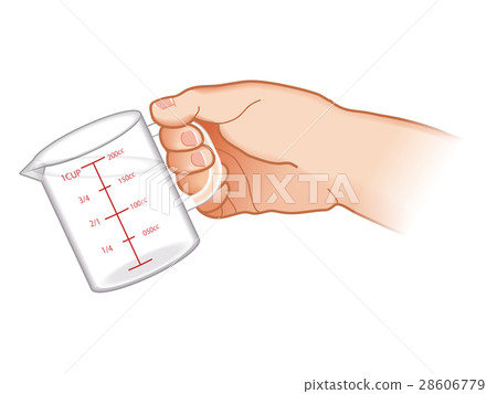 Hand pouring with a measuring cup - Stock Illustration [28606779] - PIXTA