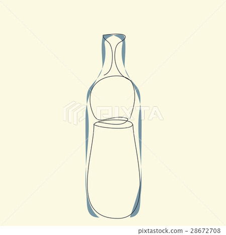 invisible geometry from the structure of a bottle - Stock Illustration ...