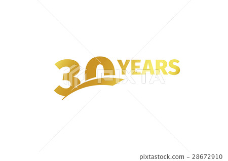 Isolated golden color number 30 with word years - Stock Illustration ...