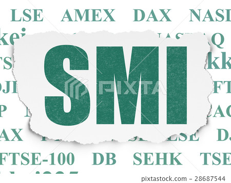 Stock market indexes concept: SMI on Torn Paper - Stock Illustration ...