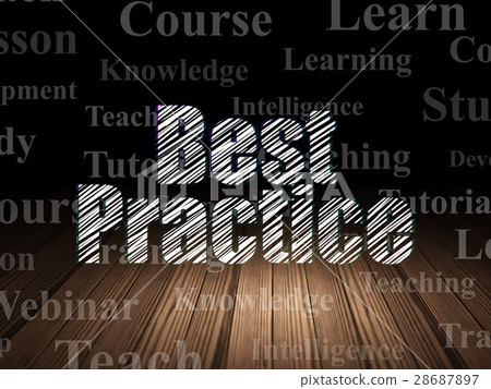 Learning concept: Best Practice in grunge dark - Stock Illustration ...