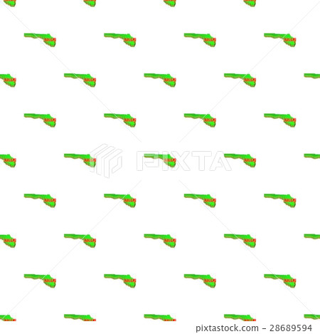 Map of Florida with Miami pattern, cartoon style - Stock Illustration ...