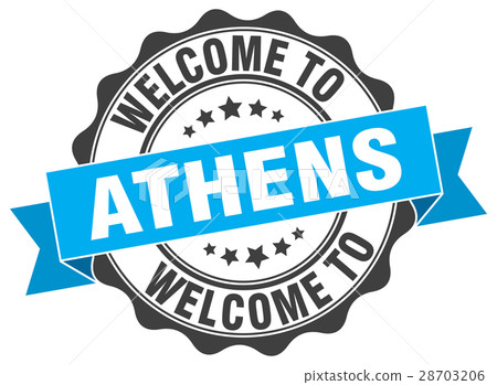 Athens round ribbon seal - Stock Illustration [28703206] - PIXTA