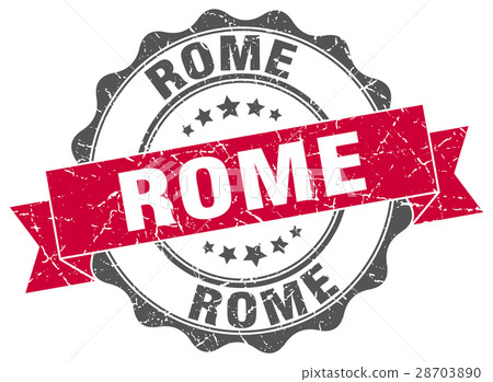 Rome round ribbon seal - Stock Illustration [28703890] - PIXTA