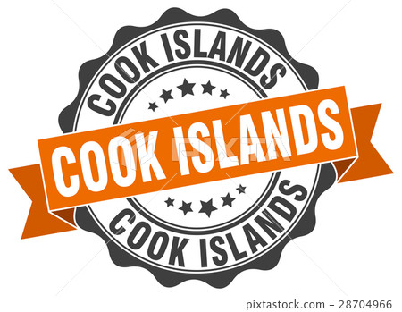 Cook Islands round ribbon seal - Stock Illustration [28704966] - PIXTA