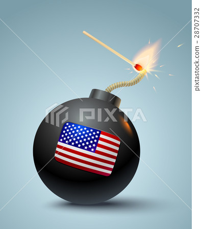 Bomb with american flag. - Stock Illustration [28707332] - PIXTA