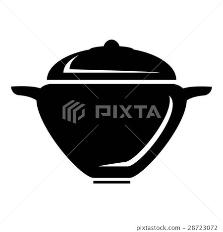 Pot with lid icon, simple style - Stock Illustration [28723072] - PIXTA