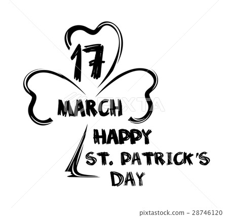 Happy St. Patricks Day. March 17. Lettering card - Stock Illustration ...
