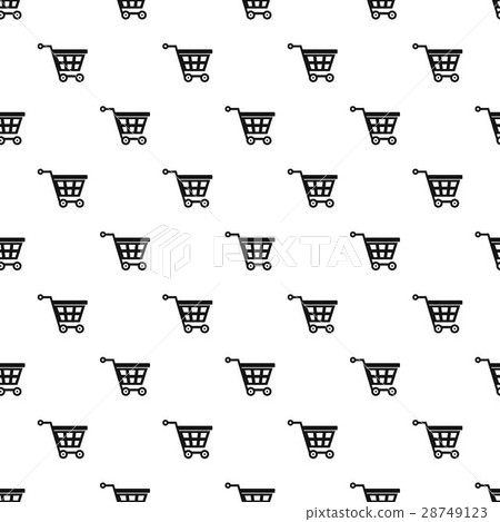 Shopping cart pattern, simple style - Stock Illustration [28749123] - PIXTA