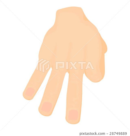 Three fingers icon, cartoon style - Stock Illustration [28749889] - PIXTA