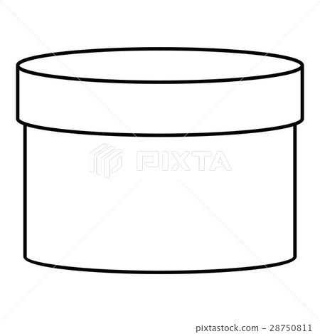 Round box icon, outline style - Stock Illustration [28750811] - PIXTA