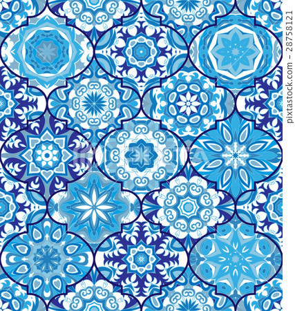 Vector ethnic colorful bohemian pattern in bright - Stock Illustration ...