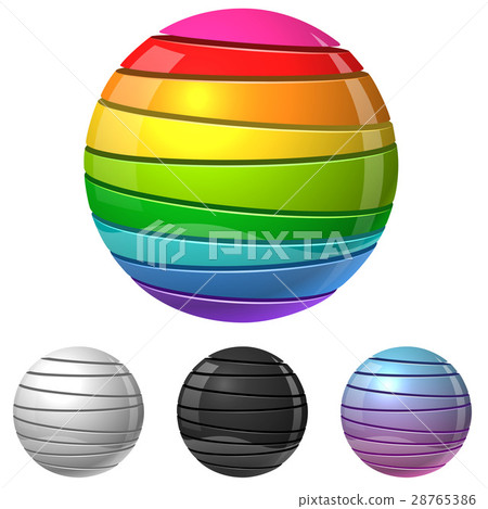 Colorful sliced sphere sign vector template - Stock Illustration ...