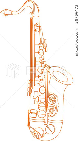Orange Tenor saxophone - Stock Illustration [28766473] - PIXTA