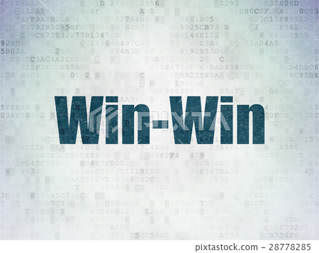 Business concept: Win-Win on Digital Data Paper - Stock Illustration ...