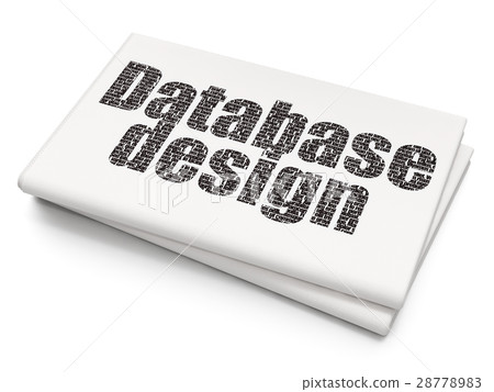 Programming concept: Database Design on Blank - Stock Illustration ...