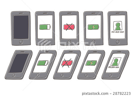 Smartphone smartphone deformed battery... - Stock Illustration ...