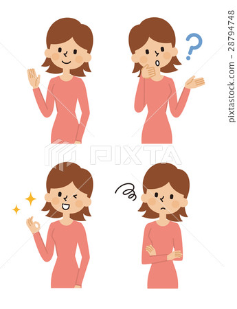 Women's set [Simple character series] - Stock Illustration [28794748 ...