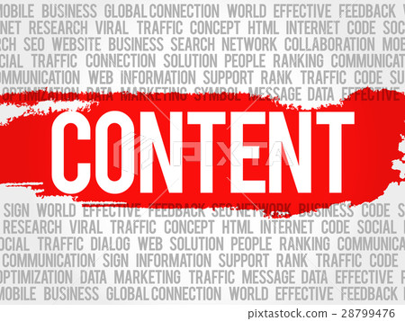 CONTENT word cloud-插圖素材 [28799476] - PIXTA圖庫