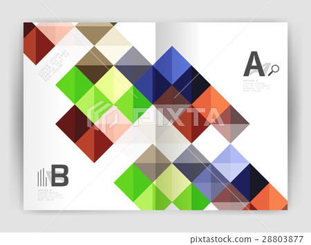 Vector square leaflet, business a4 print template - Stock Illustration ...