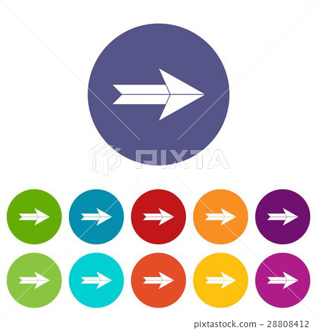 Big arrow set icons - Stock Illustration [28808412] - PIXTA