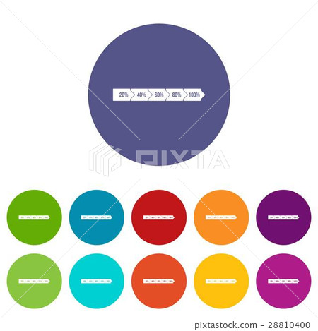 Percentage arrow infographic set icons - Stock Illustration [28810400 ...