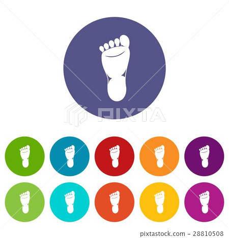 Foot left leg set icons - Stock Illustration [28810508] - PIXTA