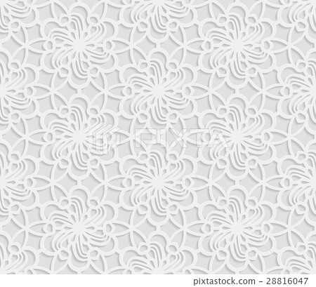 Seamless arabic geometric pattern, white pattern - Stock Illustration ...