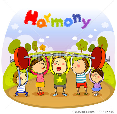 Team Harmony Friends - Stock Illustration [28846750] - PIXTA