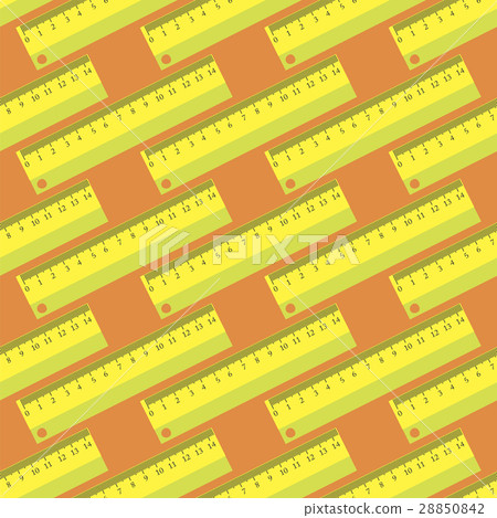 Yellow Wooden Ruler Seamless Pattern - Stock Illustration [28850842 ...
