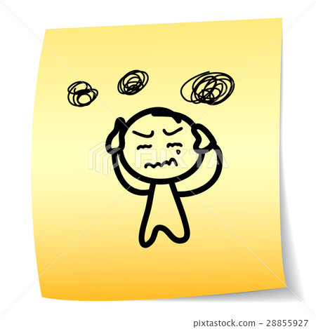 cartoon feeling troubled - Stock Illustration [28855927] - PIXTA