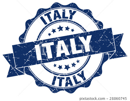 Italy round ribbon seal - Stock Illustration [28860745] - PIXTA