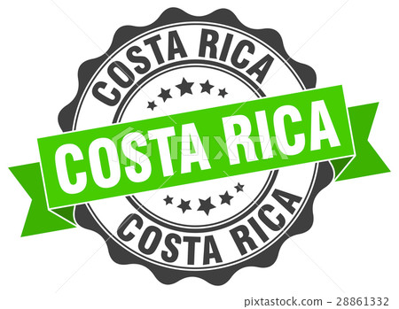 Costa Rica round ribbon seal - Stock Illustration [28861332] - PIXTA