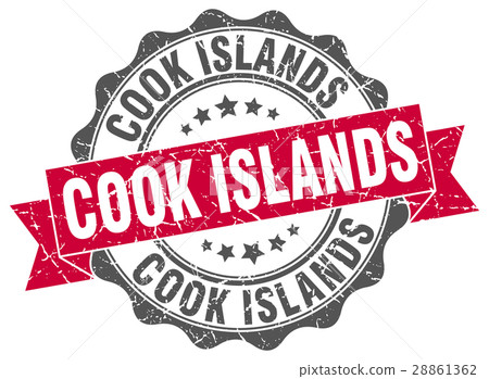Cook Islands round ribbon seal - Stock Illustration [28861362] - PIXTA