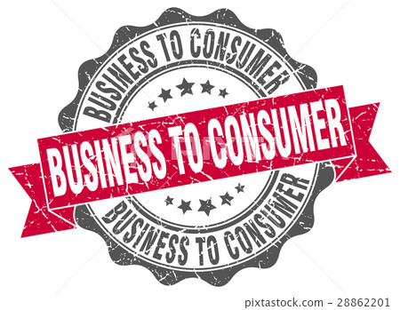business to consumer stamp. sign. seal - Stock Illustration [28862201 ...